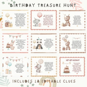 Happy Birthday Treasure Hunt INSTANT DOWNLOAD | Fun Birthday Scavenger ...