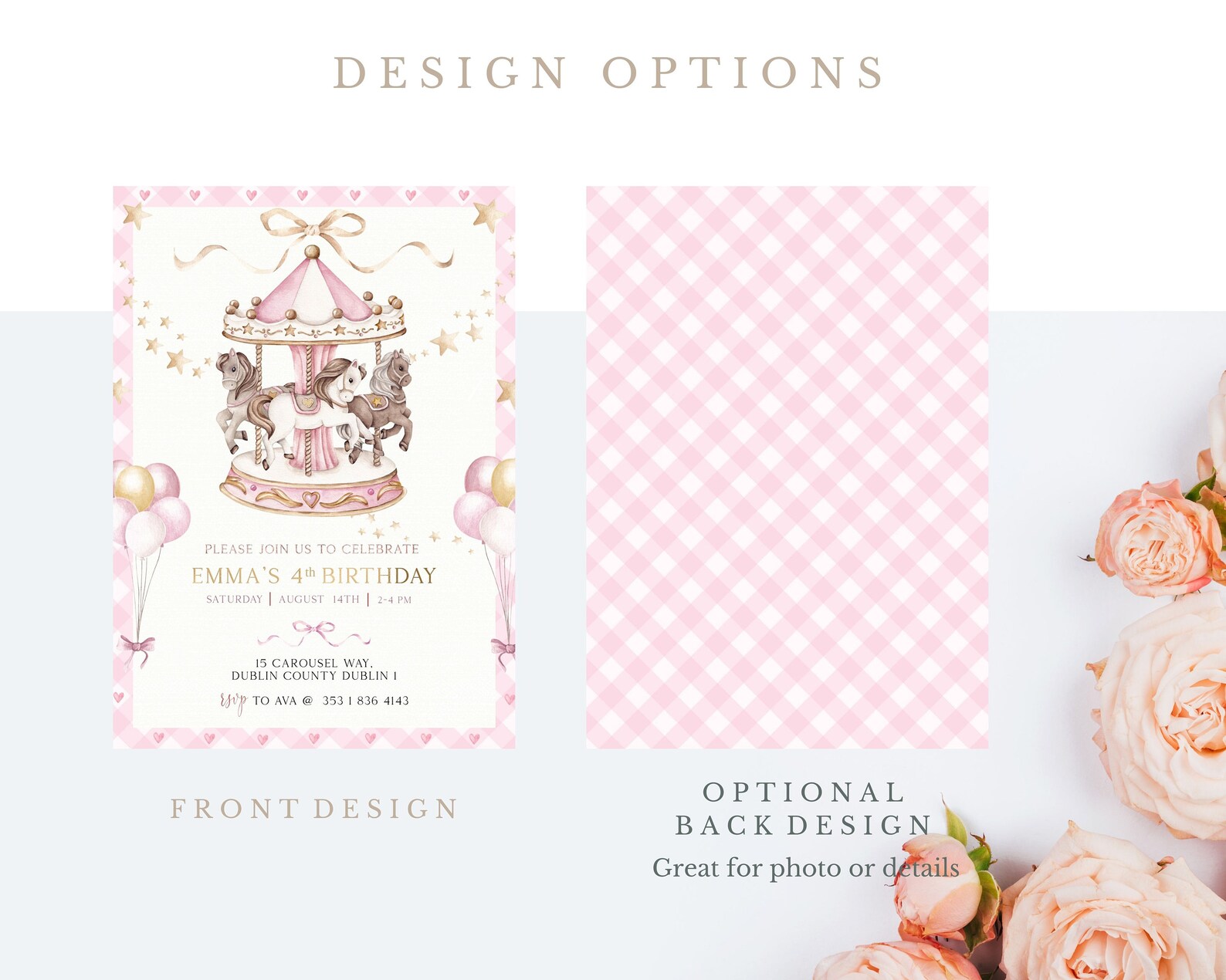 The Carousel Birthday Invitation INSTANT DOWNLOAD Carousel - Etsy