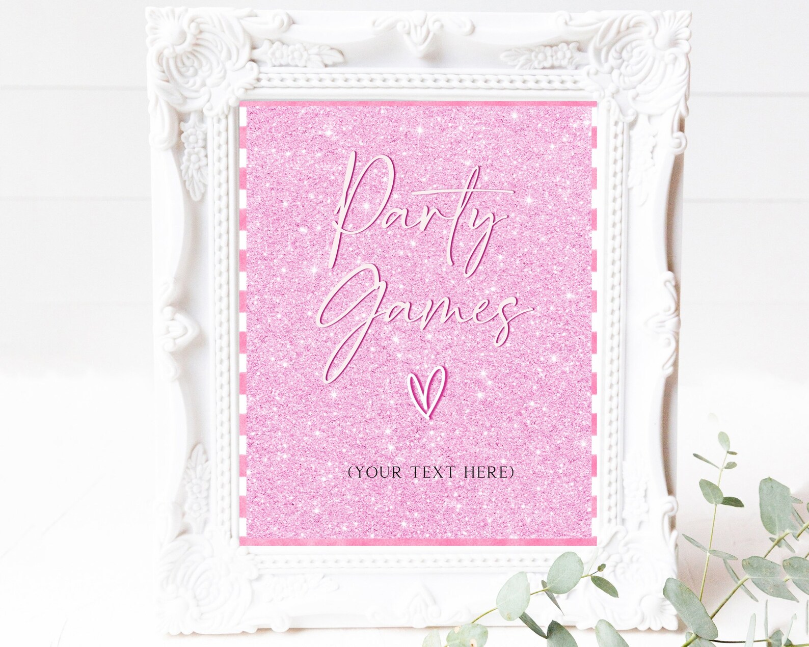 Pink Sparkle Birthday Bundle | Birthday Décor Party Printable Template ...