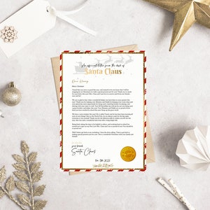 DIY Letter From Santa | Editable Greeting Letter From Santa | Printable ...