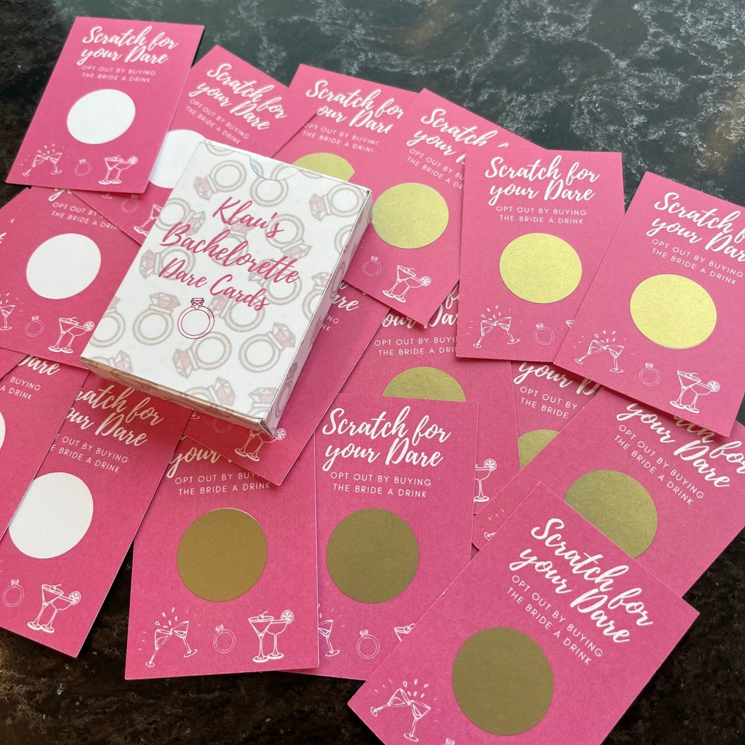 Bachelorette Dare Cards | Scratch-off Bachelorette Dare Cards ...