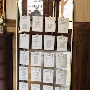 Wedding Mirror Seating Chart Kit | Personalized DIY Seating Chart - Etsy