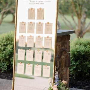 Wedding Mirror Seating Chart Kit | Personalized DIY Seating Chart - Etsy