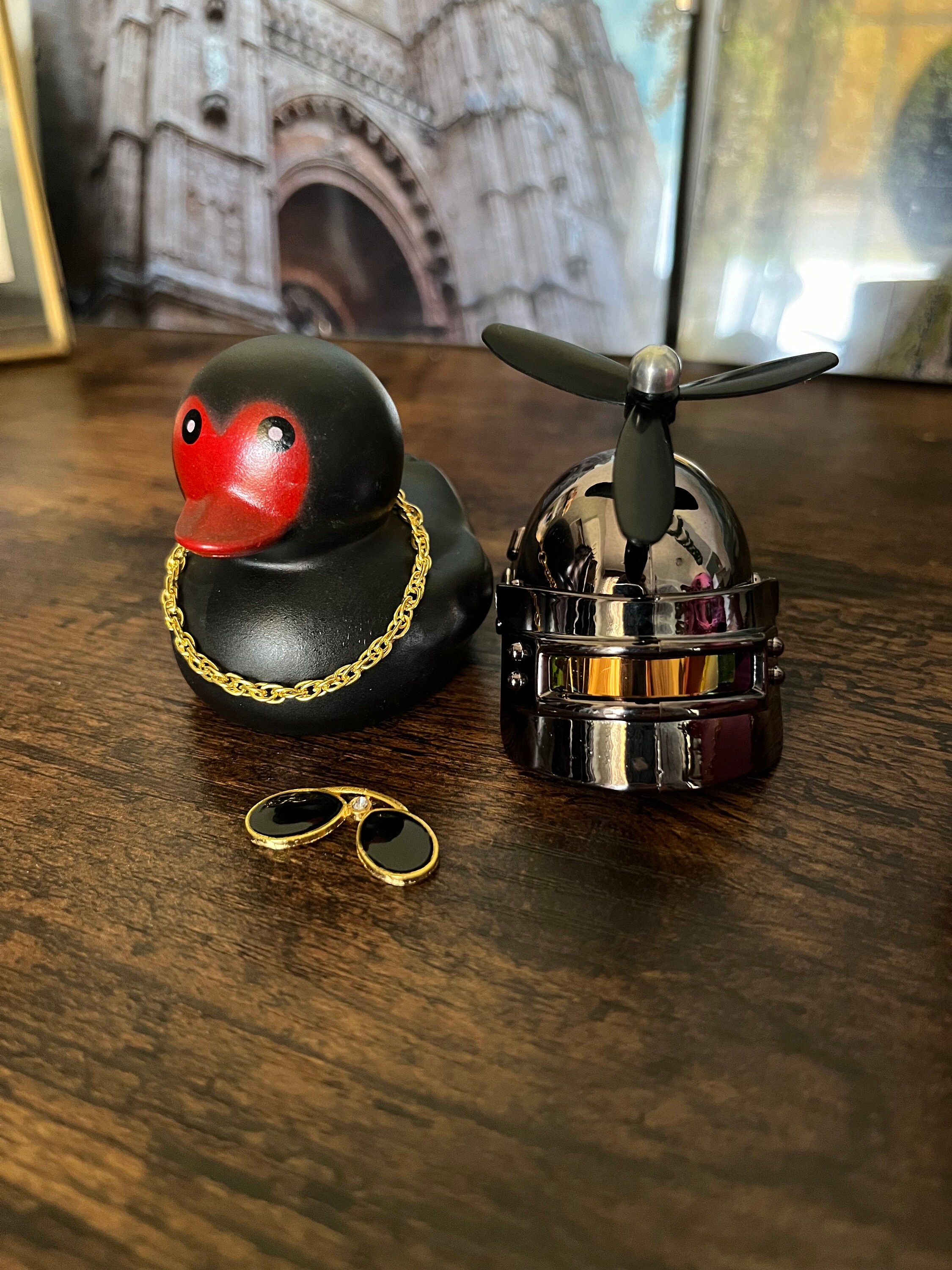 Welder Duck | Duck With Welding Helmet | Black, Pink, Gold & Blue - Etsy