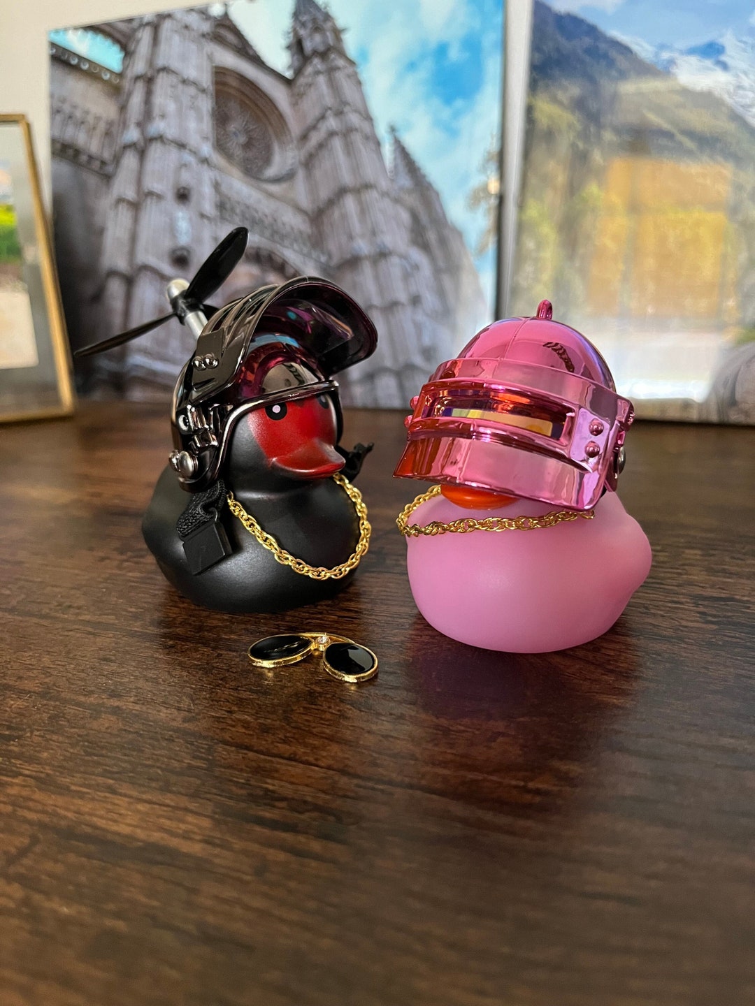 Welder Duck Duck With Welding Helmet Black, Pink & Blue - Etsy