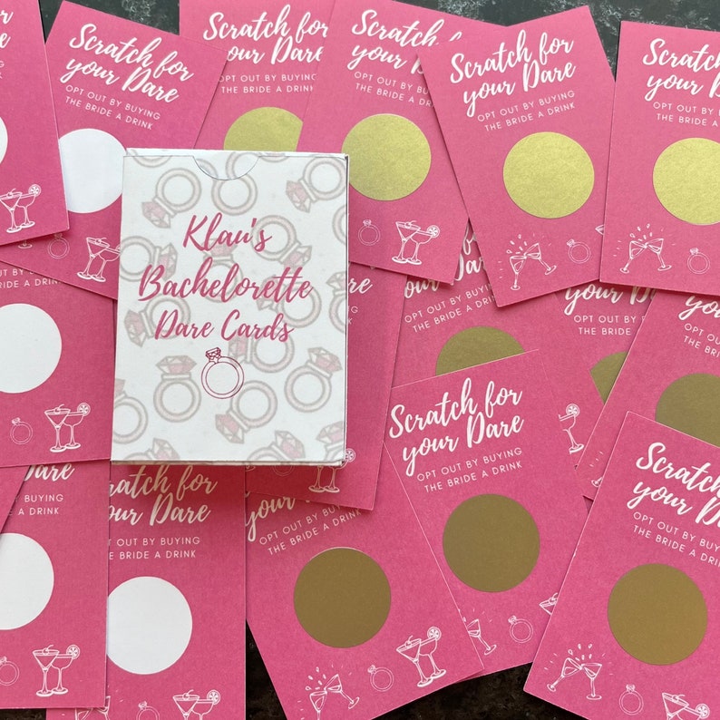 Bachelorette Dare Cards | Scratch-off Bachelorette Dare Cards ...