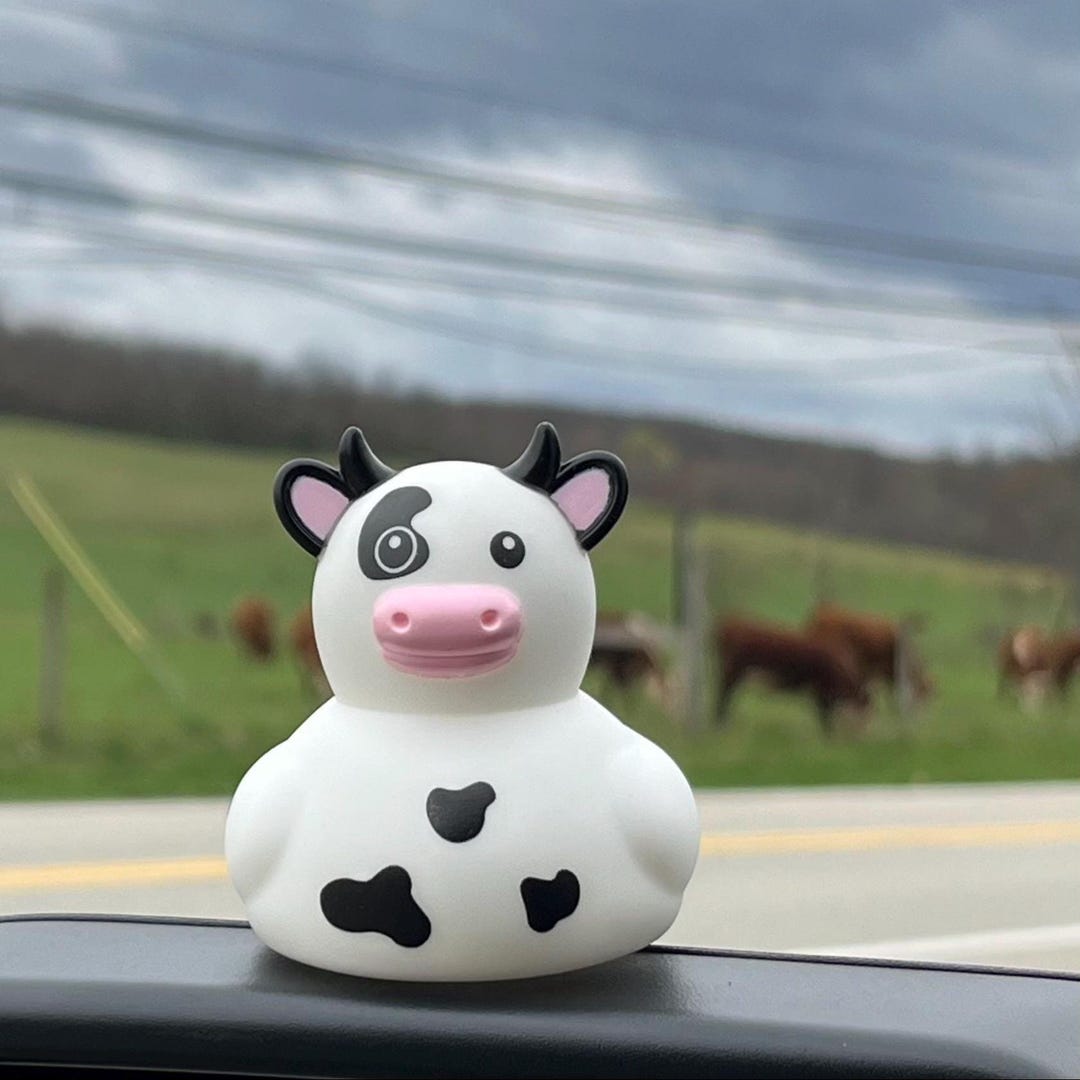 Cow Ducks | Cow Style Rubber Duck | Dashboard Cow Duck - Etsy
