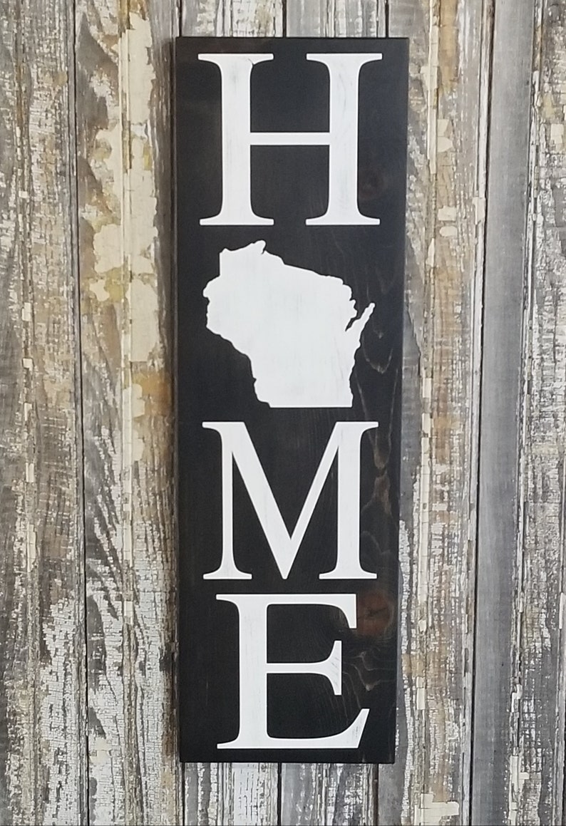 Wisconsin Home Sign Rustic Wisconsin Home Sign Rustic Home - Etsy