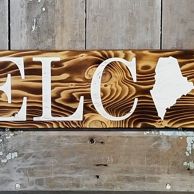 Maine Wood Sign - Etsy