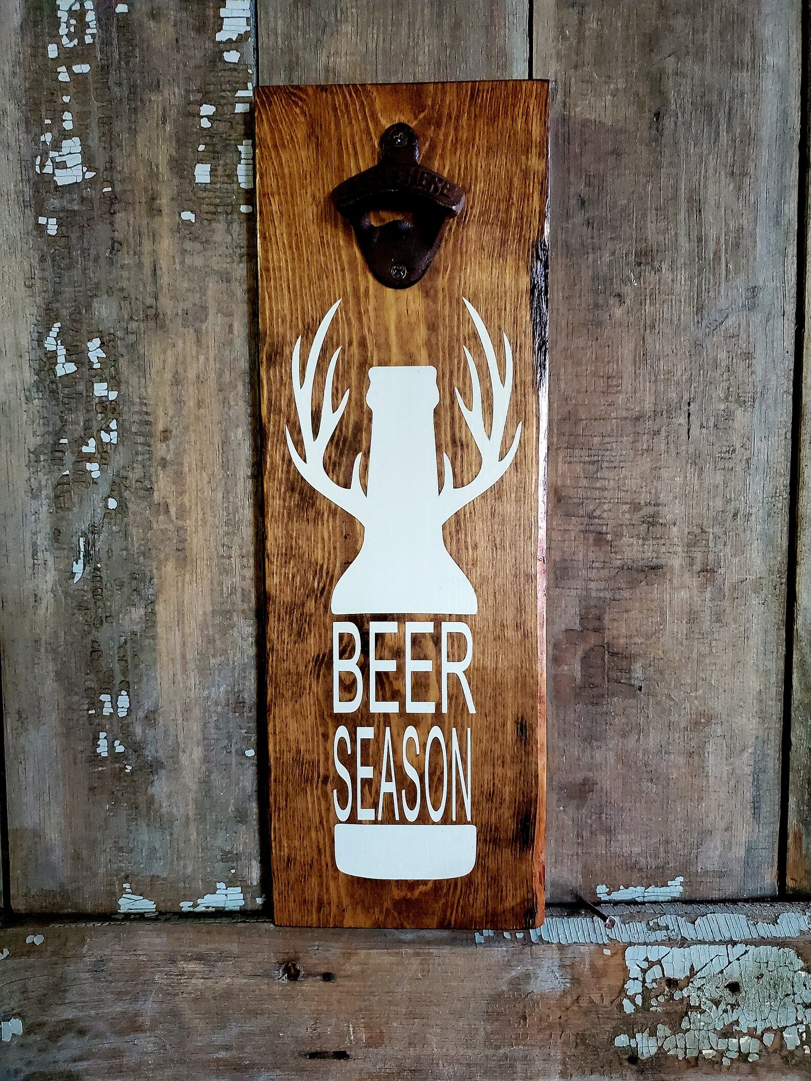 Beer Bottle Opener Beer Season Rustic Beer Opener Man Cave - Etsy