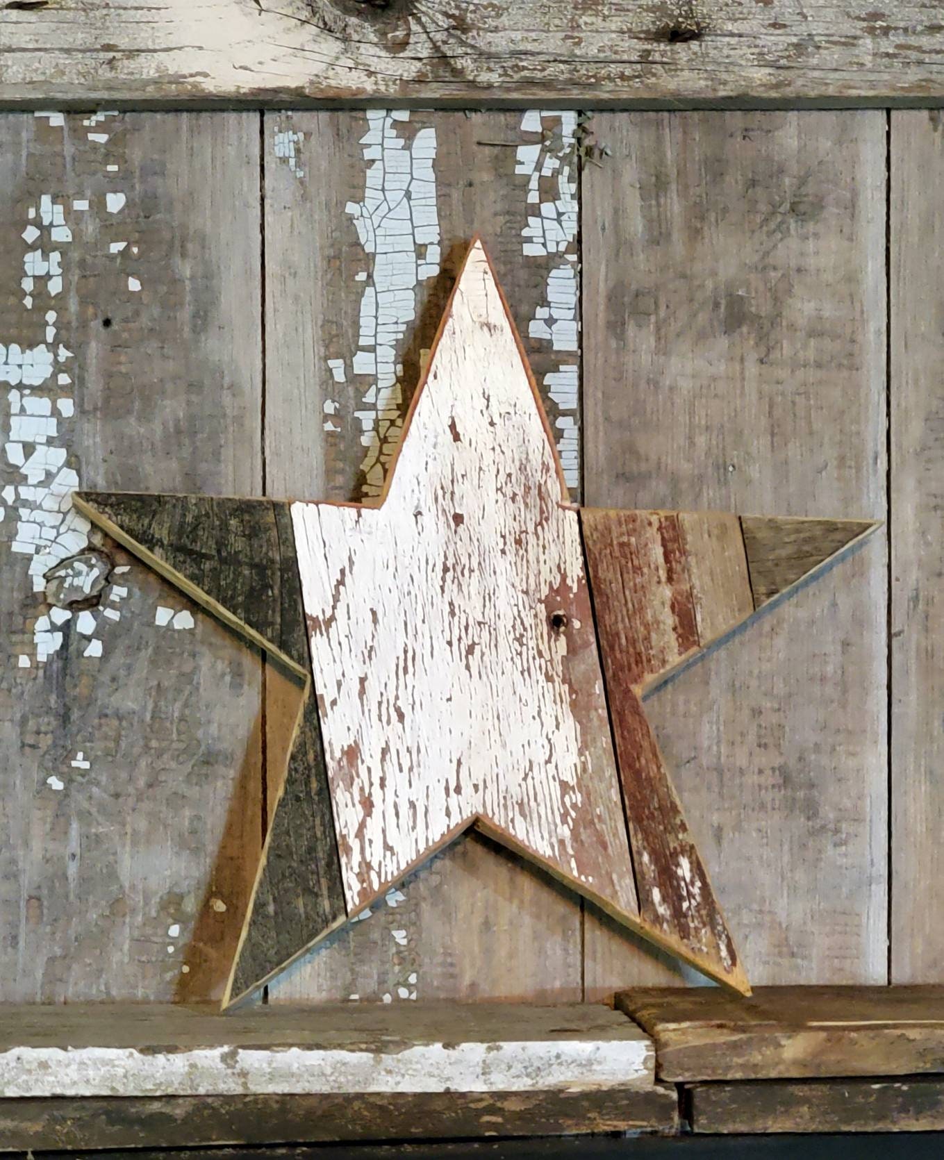 Barn Wood Star, Rustic Home Decor, Farmhouse Decor, Reclaimed Wood ...