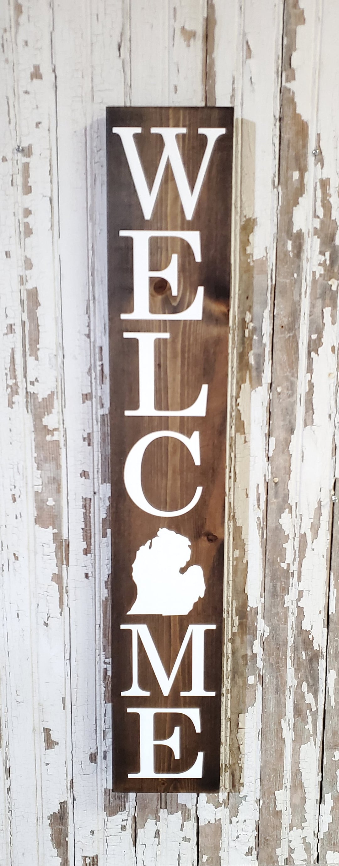 Michigan Welcome Sign, With or Without the UP. Rustic Welcome Sign ...