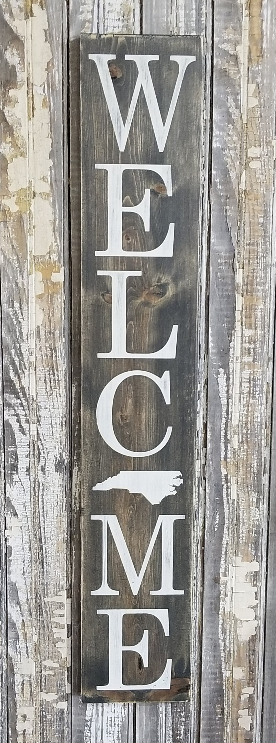 North Carolina Welcome Sign, Rustic Home Decor ,reclaimed Wood, Sign ...