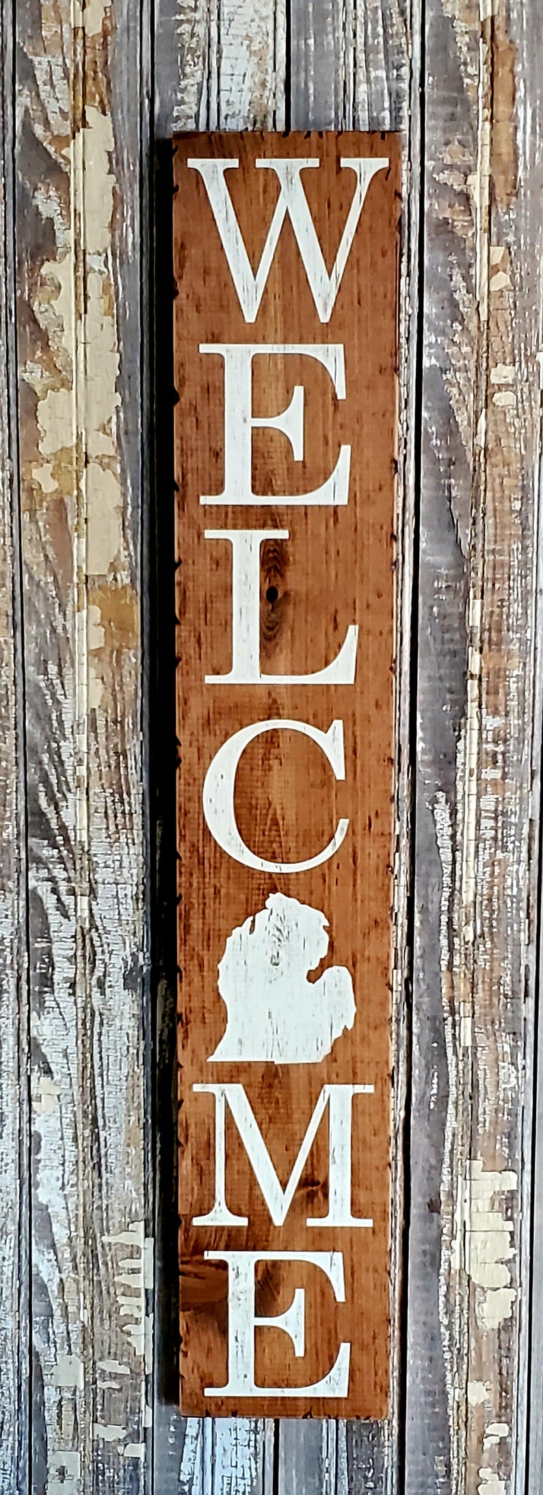 Michigan Welcome Sign, With or Without the UP. Rustic Welcome Sign ...