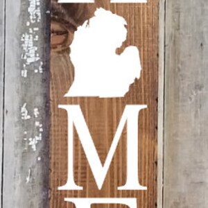 Michigan Home Sign, Any State Home Sign, Rustic Home Sign, Rustic Home ...