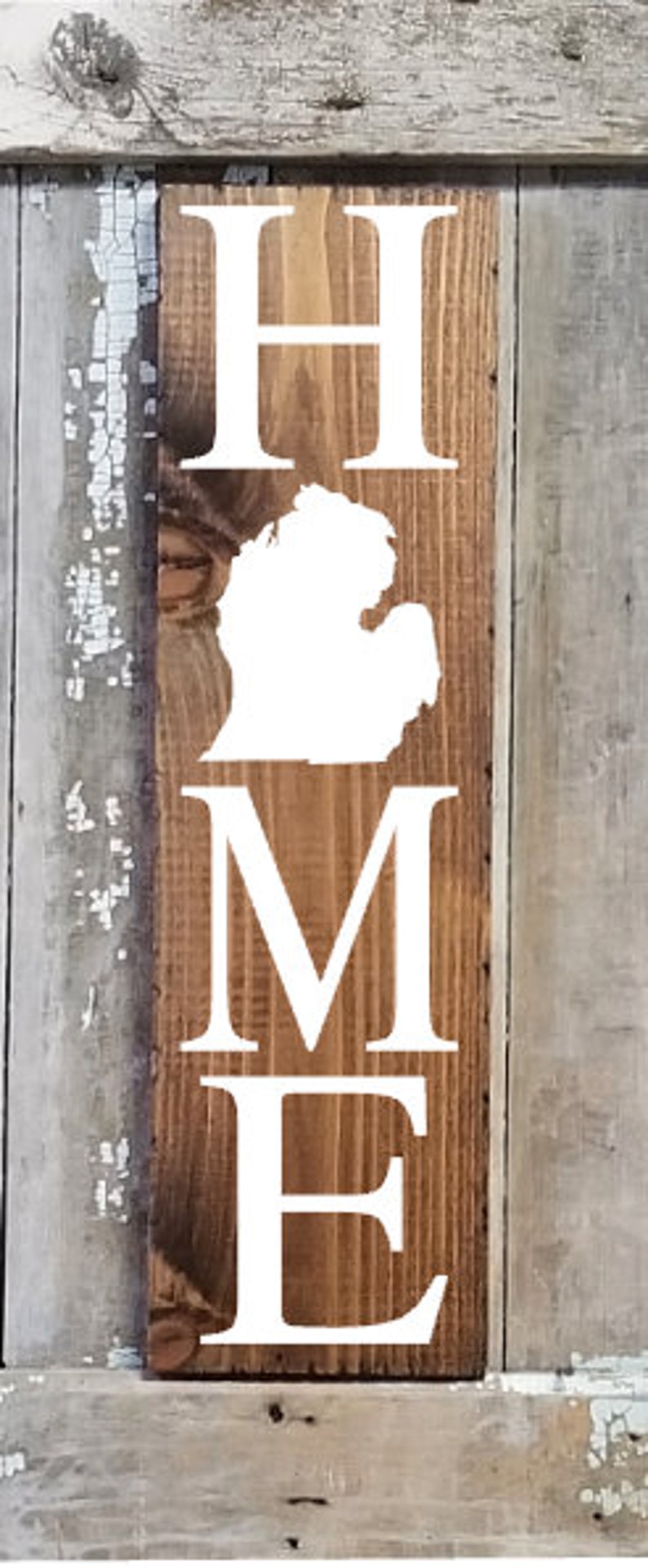 Michigan Home Sign Any State Home Sign Rustic Home Sign - Etsy