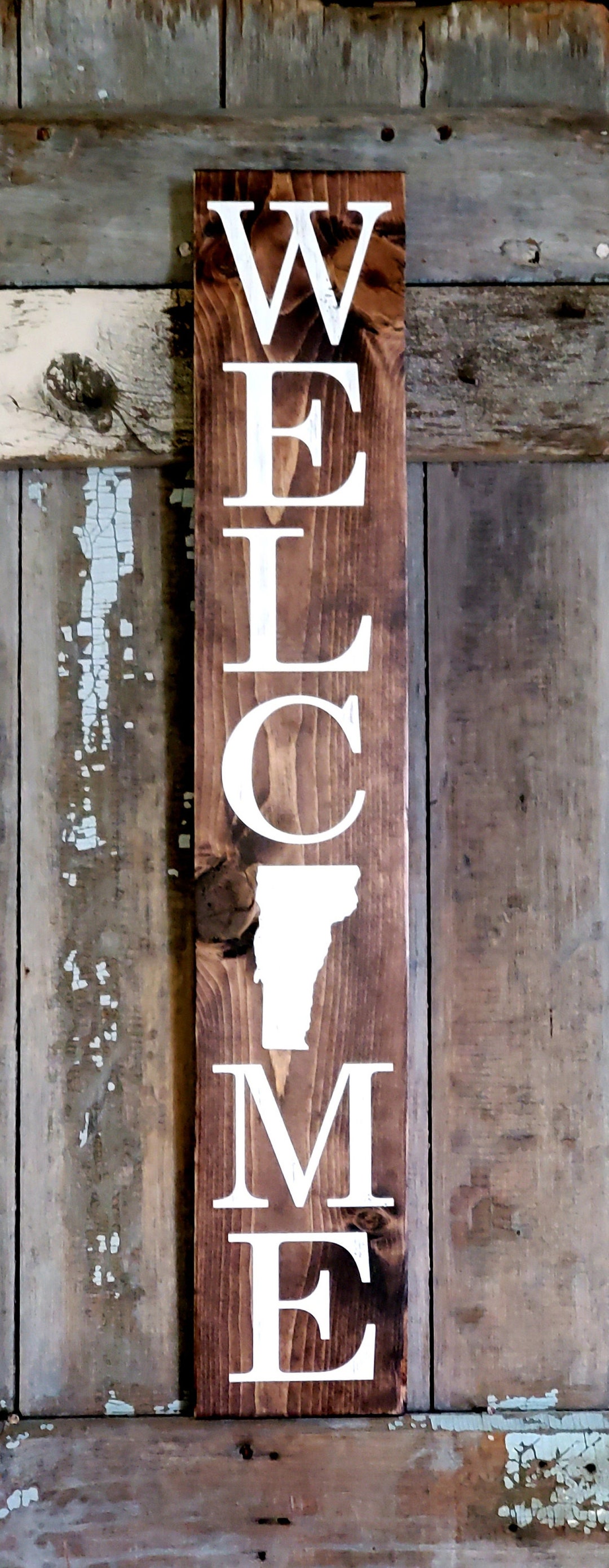 Vermont Welcome Sign, Cedar, Rustic Welcome Sign, Rustic Home Decor ...