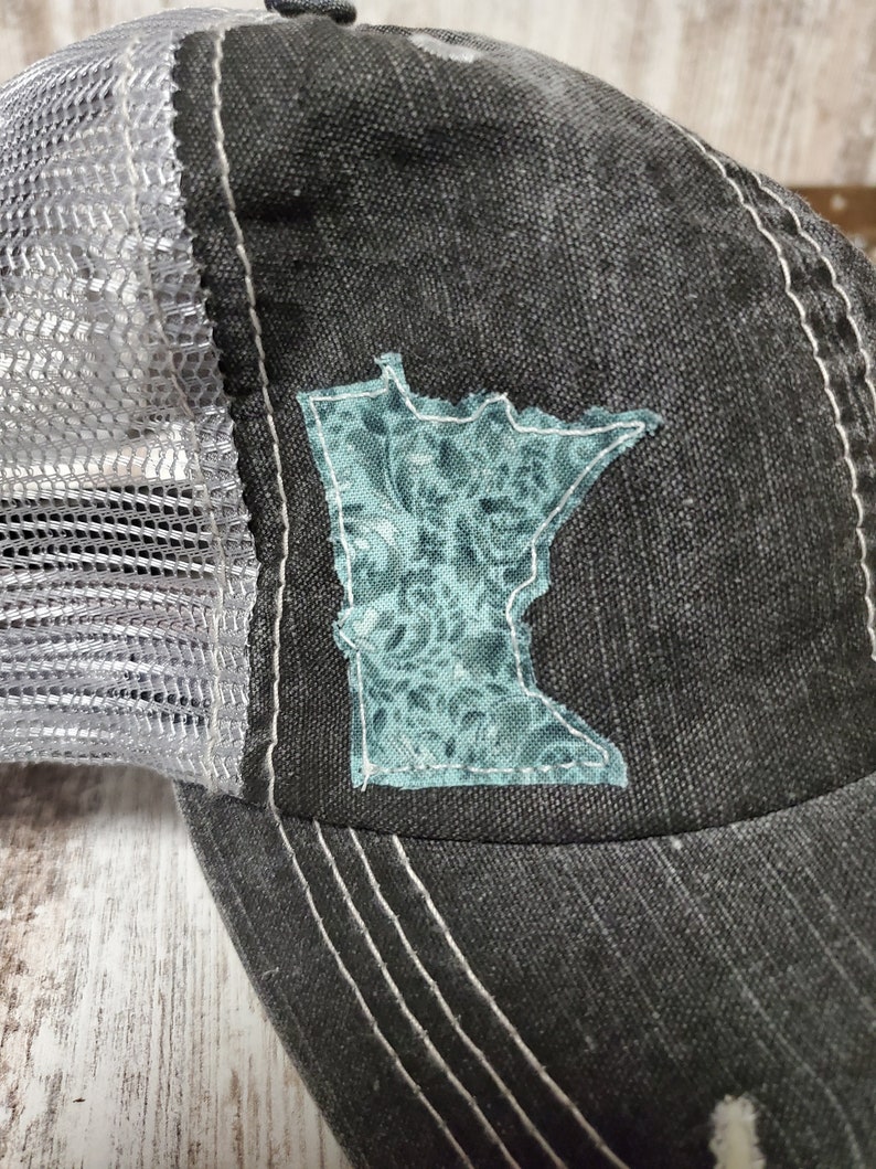 Distressed Minnesota Trucker Hat Customize to any State | Etsy