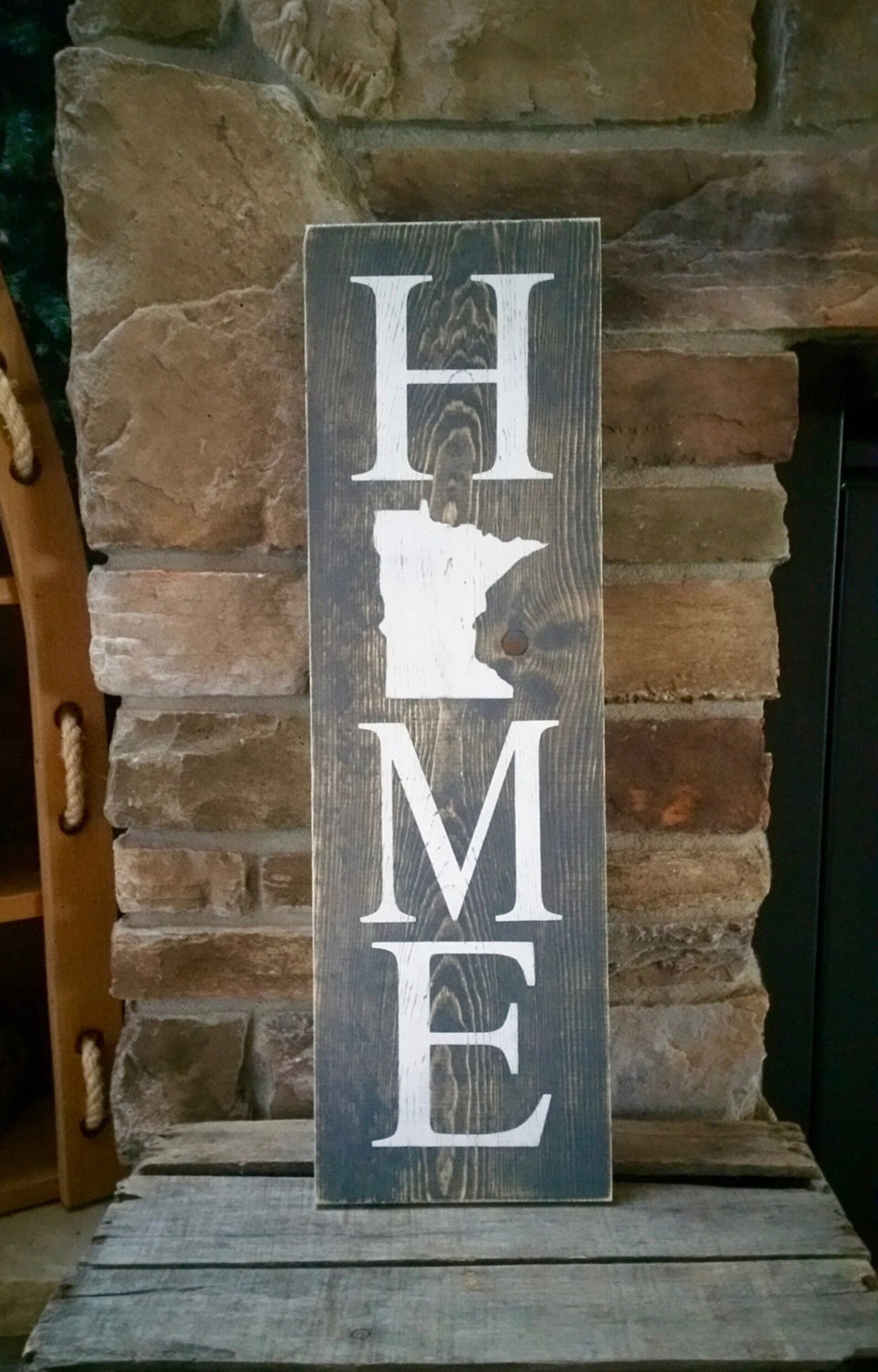 Any State Home Sign Cedar Minnesota Home Sign Rustic Home | Etsy