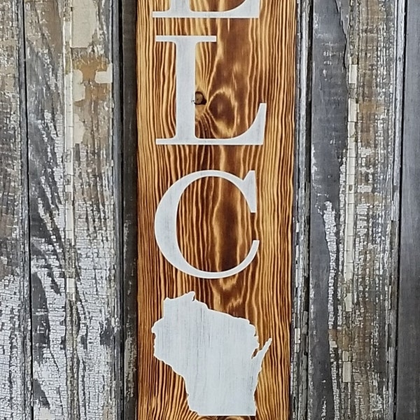 Wisconsin Home Sign - Etsy