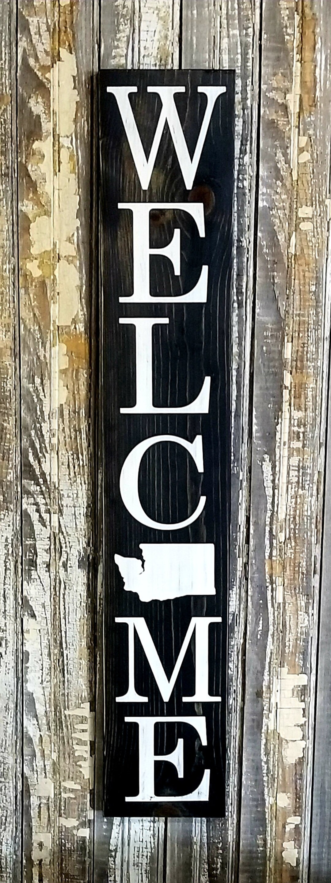 Washington Welcome Sign, Cedar, Rustic Welcome Sign, Rustic Home Decor ...