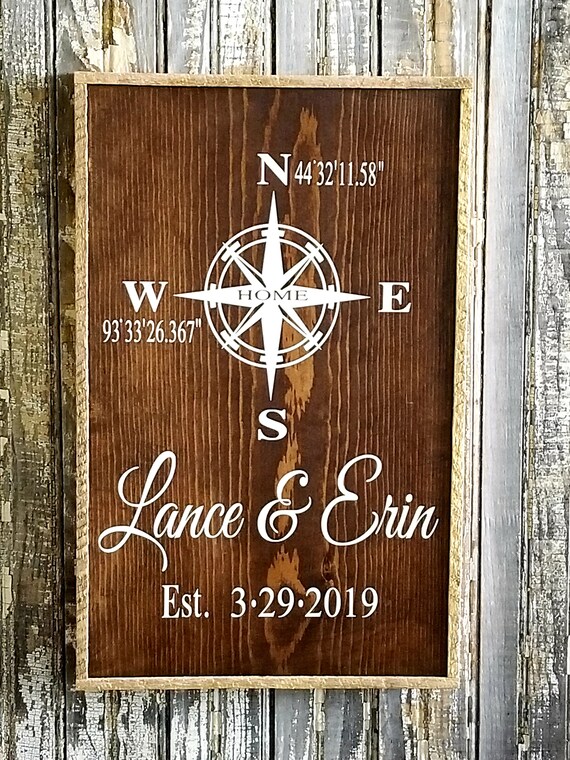Personalized GPS Coordinates Sign New Home Address Sign - Etsy