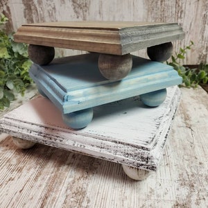 Rustic Farmhouse Style Riser, Wood Pedestal Tray, Wood Tray Decor ...