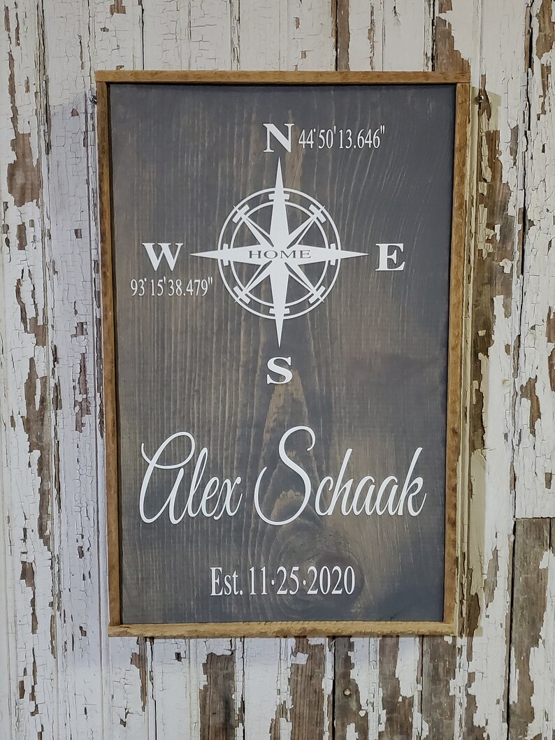 Personalized GPS Coordinates Sign New Home Address Sign - Etsy