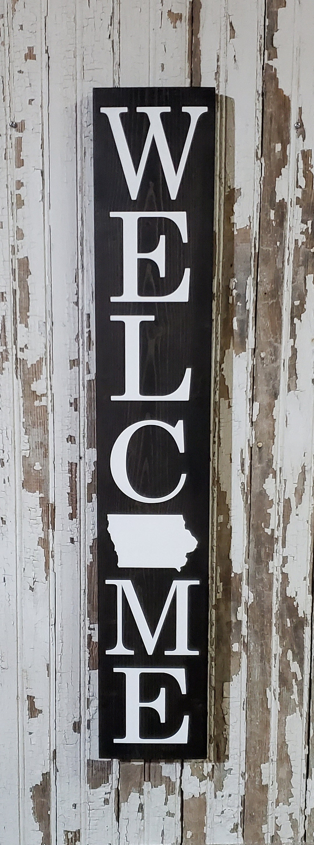Iowa Welcome Sign, Cedar, Rustic Welcome Sign, Rustic Home Decor ...