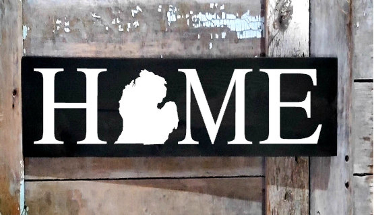 Michigan Home Sign Any State Home Sign Rustic Home Sign - Etsy