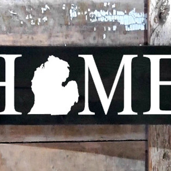 Michigan Home Sign - Etsy