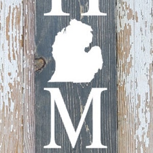 Michigan Home Sign, Any State Home Sign, Rustic Home Sign, Rustic Home ...