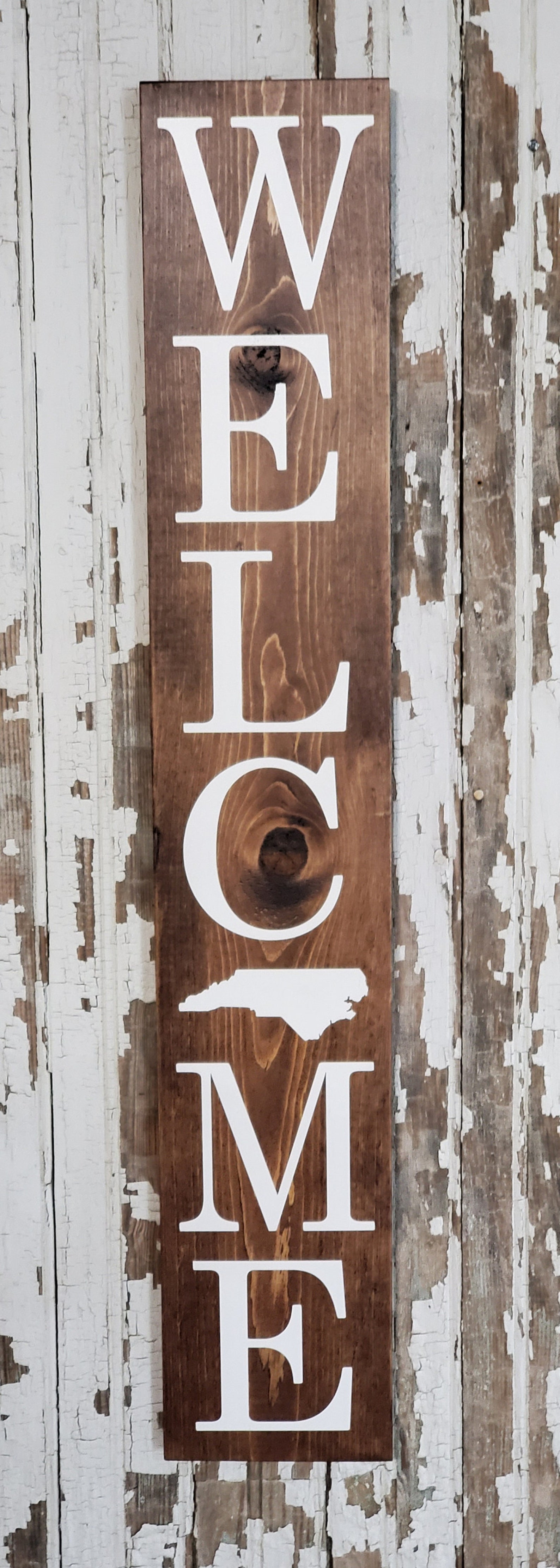 North Carolina Welcome Sign Rustic Home Decor reclaimed | Etsy