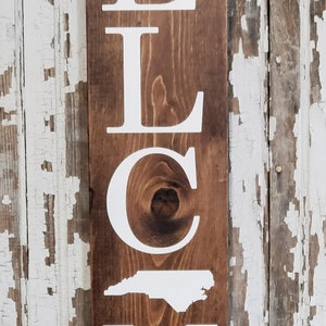North Carolina Welcome Sign, Rustic Home Decor ,reclaimed Wood, Sign ...