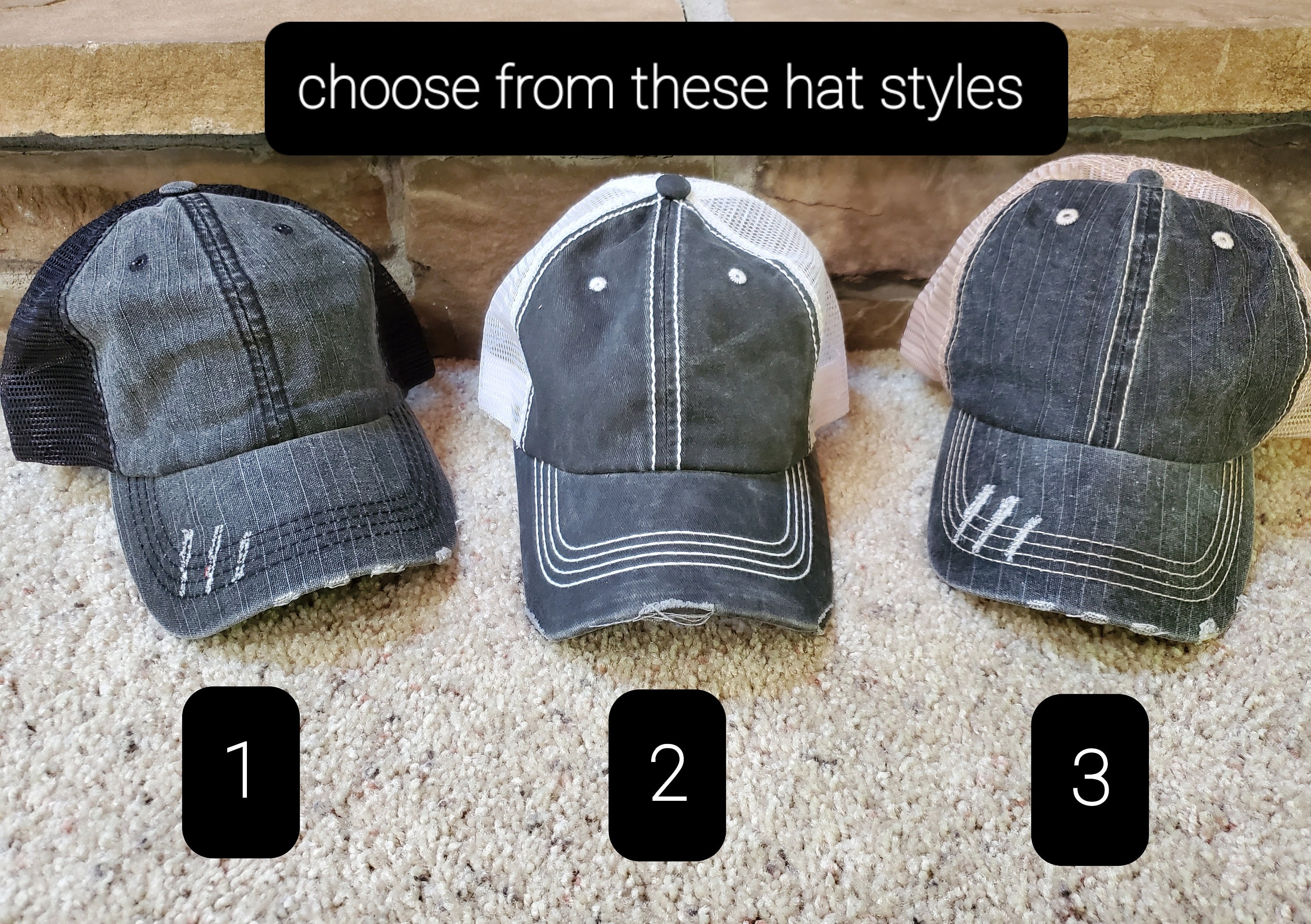Distressed Minnesota Trucker Hat, Customize to Any State, Buffalo Plaid ...