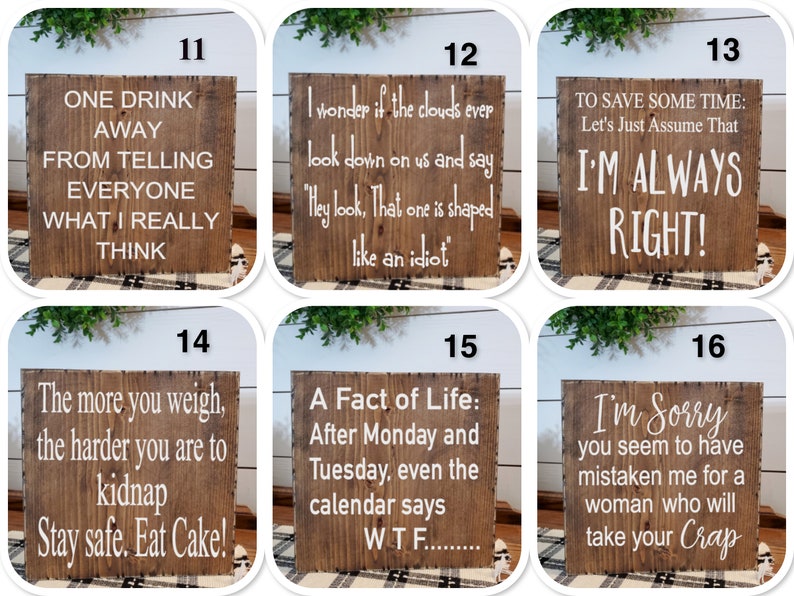 Sarcastic Shelf Sitter Sign Hilarious Office Desk Signs - Etsy
