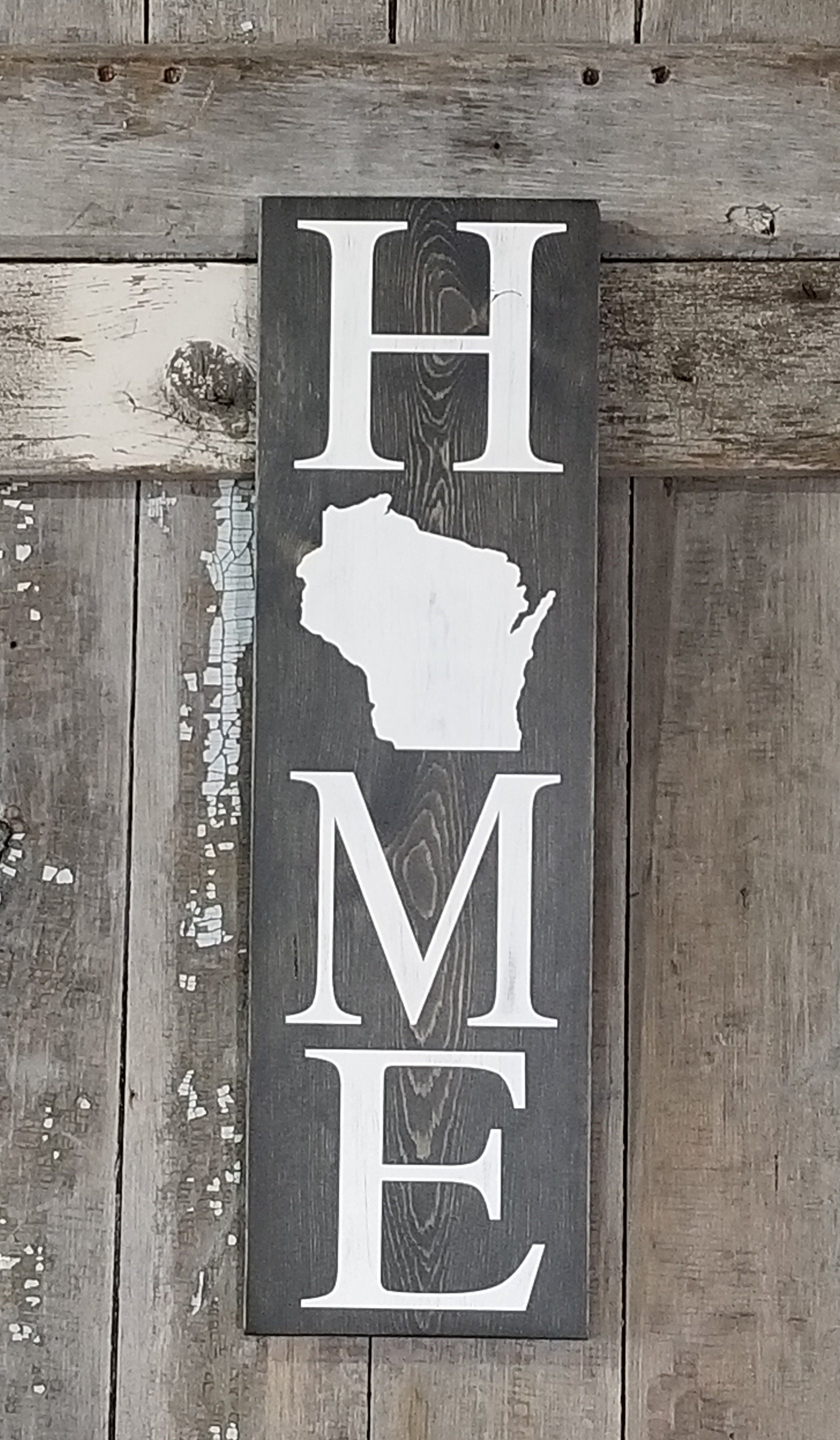 Wisconsin Home Sign Rustic Wisconsin Home Sign Rustic Home | Etsy
