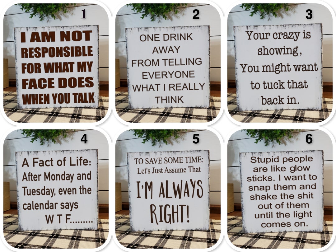 Sarcastic Shelf Sitter Sign, Hilarious Office Desk Signs, Co-worker ...