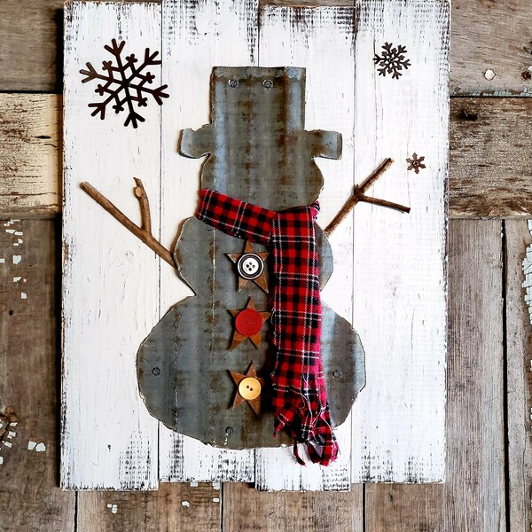 Pallet Snowman - Etsy