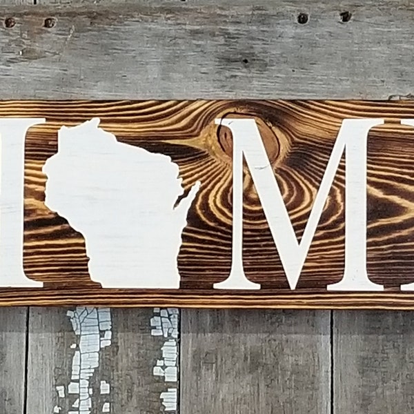 Wisconsin Home Sign - Etsy