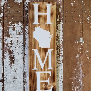 Wisconsin Home Sign, Rustic Wisconsin Home Sign, Rustic Home Decor ...