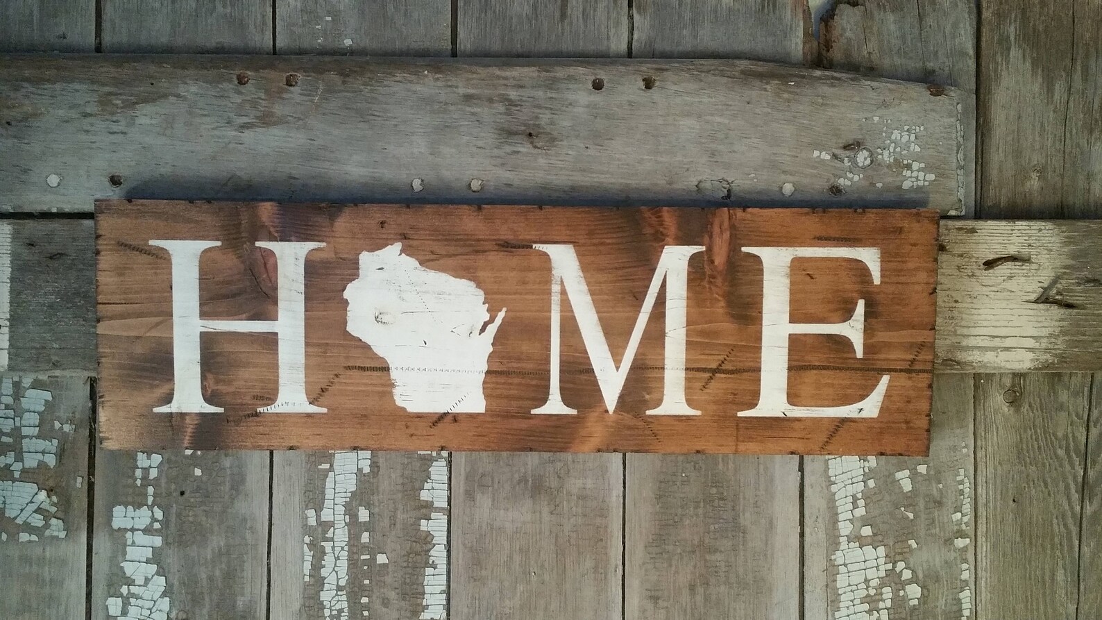 Wisconsin Home Sign Rustic Wisconsin Home Sign Rustic Home | Etsy