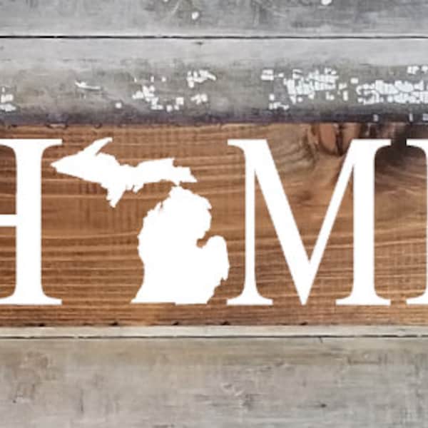 Michigan Home Sign - Etsy