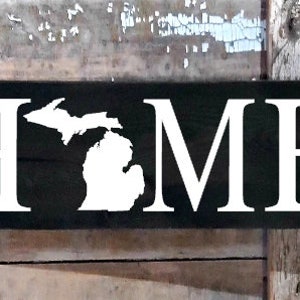 Michigan and UP Home Sign, Any State Home Sign,rustic Home Sign, Rustic ...