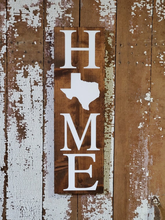 Texas Home Sign Any State Home sign cedar Rustic Home Sign | Etsy