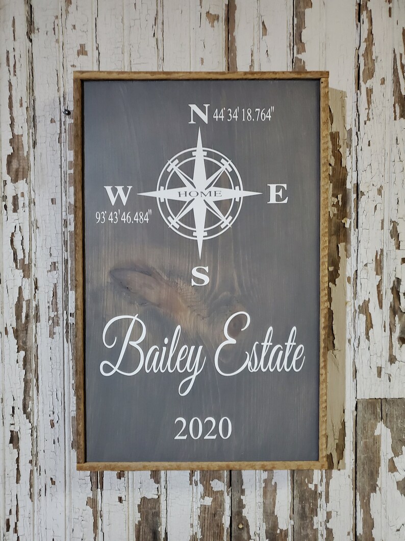 Personalized GPS Coordinates Sign New Home Address Sign - Etsy