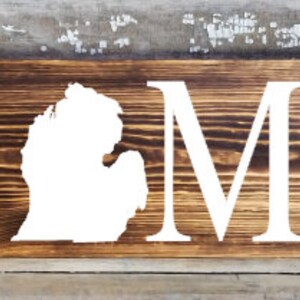 Michigan Home Sign, Any State Home Sign, Rustic Home Sign, Rustic Home ...