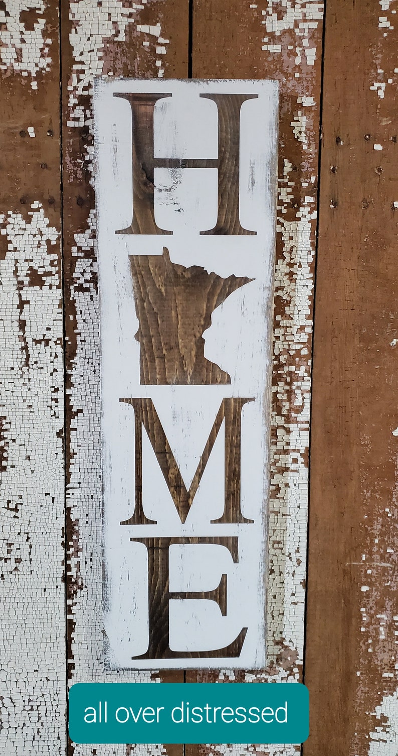 Any State Home Sign Cedar Minnesota Home Sign Rustic Home | Etsy