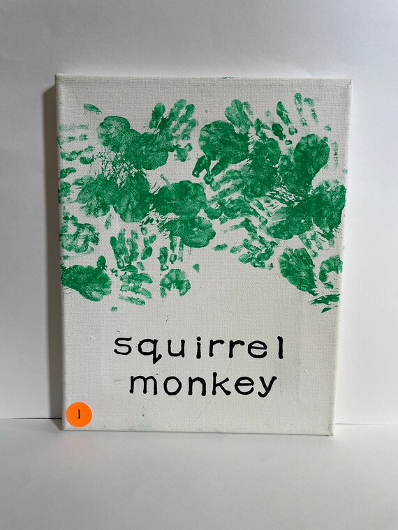Monkey Handprint Art - Etsy