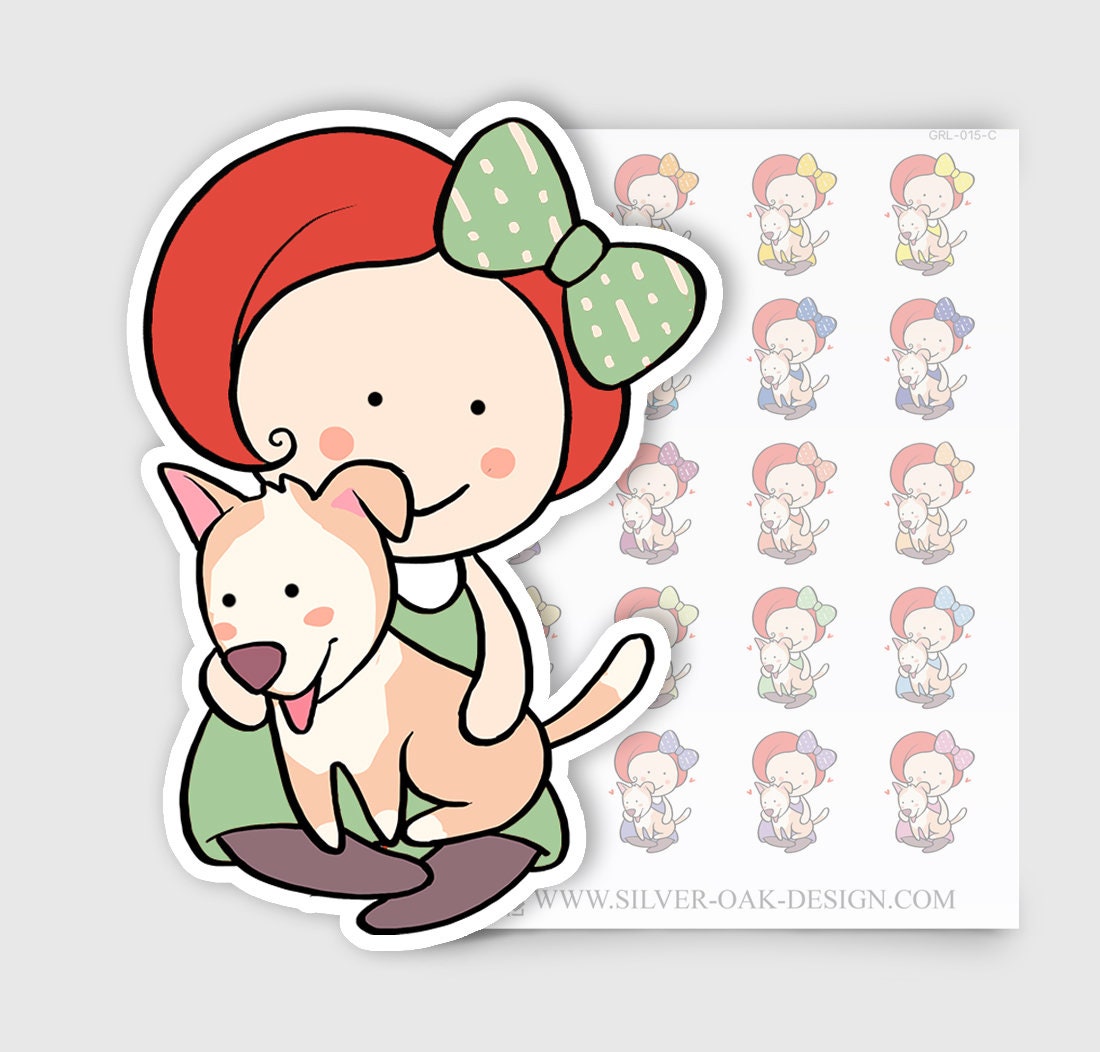 GRL-015-C Little Ruby Puppy Pet Care Custom Hair Character Planner ...